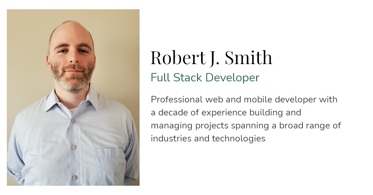 Robert J. Smith // Portfolio